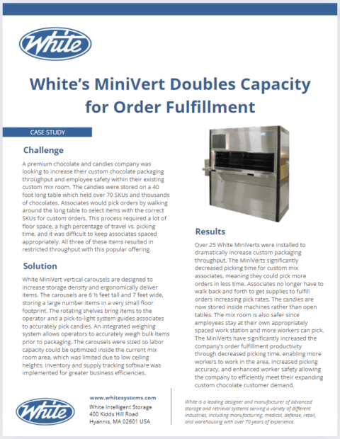 Vertical Carousels | Automated Storage & Retrieval Systems | White Systems